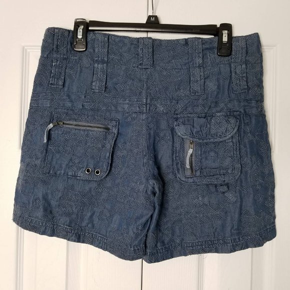 Johnny Was | Shorts | Johhny Was Zuma Embroidered Cargo Denim Shorts ...